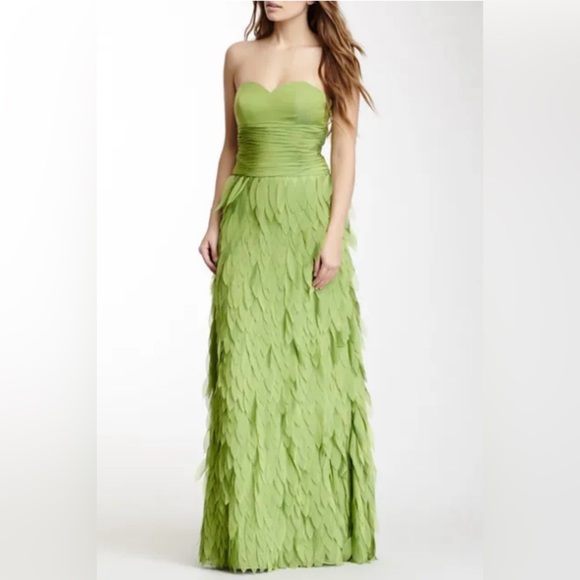 Dalia Macphee | Dresses | Stunning Dalia Macphee Strapless Leaf ...